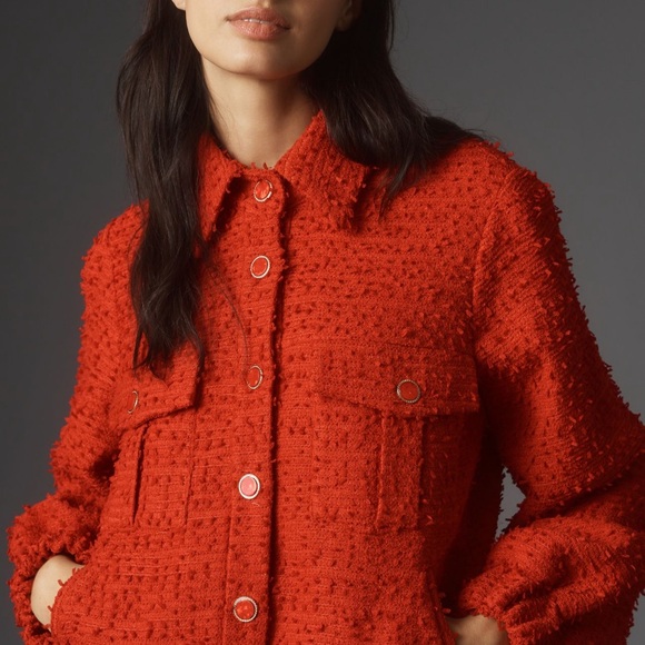 Endless Rose | Jackets & Coats | Endless Rose Textured Red Utility ...